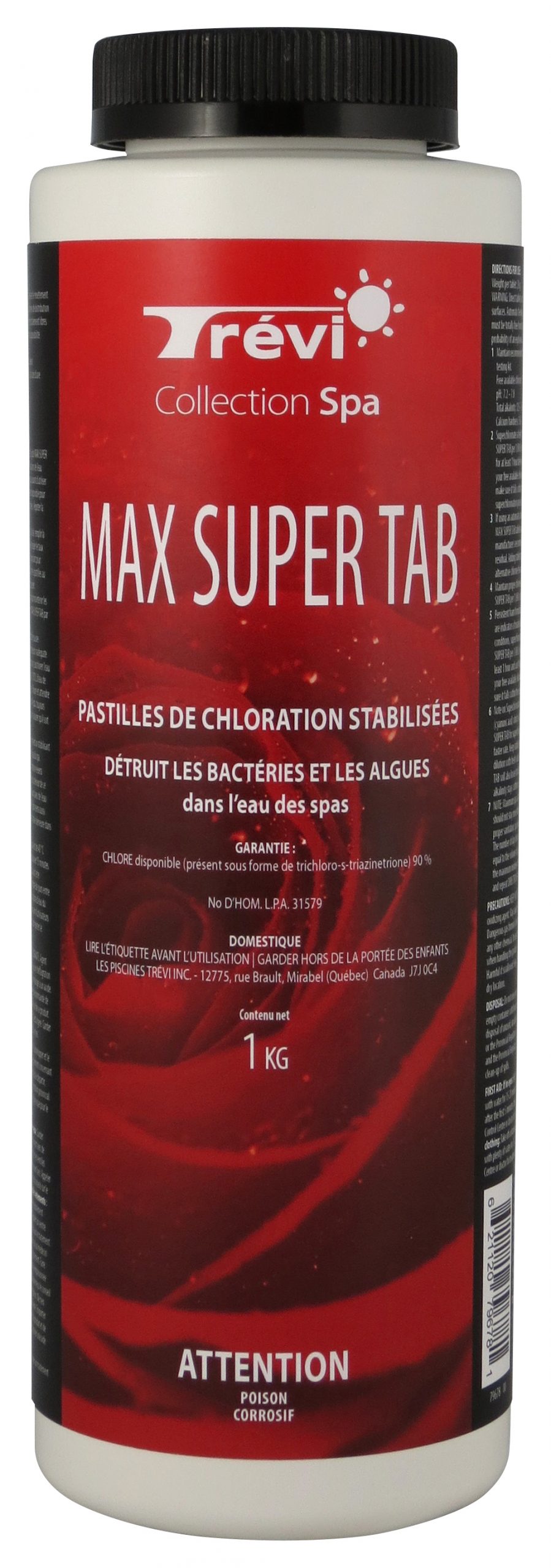 MAX SUPER TAB 1KG TREVI - Trévi Trois-Rivières